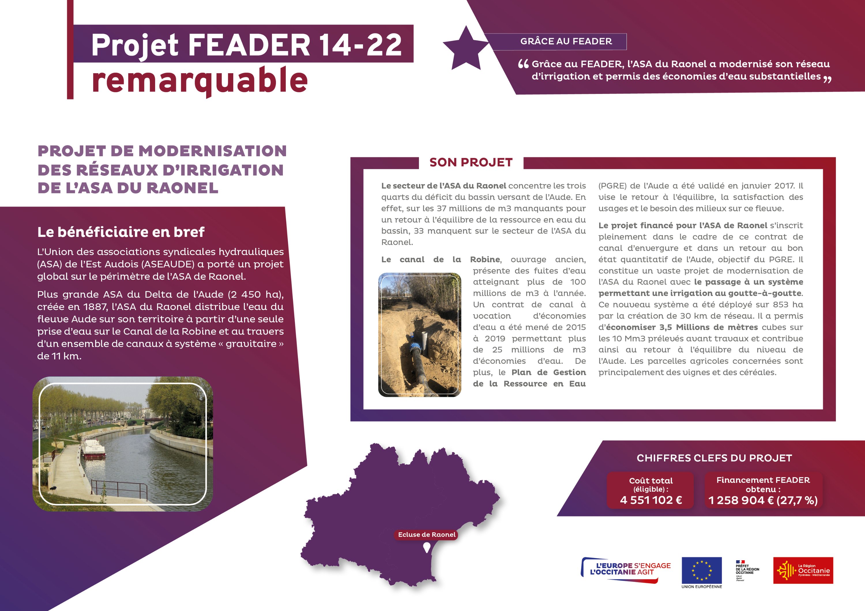 Les Projets FEADER 14-22 remarquables - La modernisation des réseaux d ...